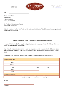 Fillable Online FOIL REQUEST- Fillable.xlsx Fax Email Print - pdfFiller