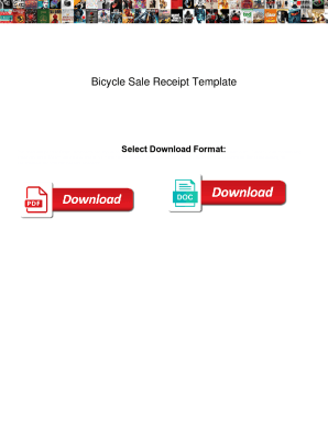 Fillable Online Bicycle Sale Receipt Template. Bicycle Sale Receipt ...