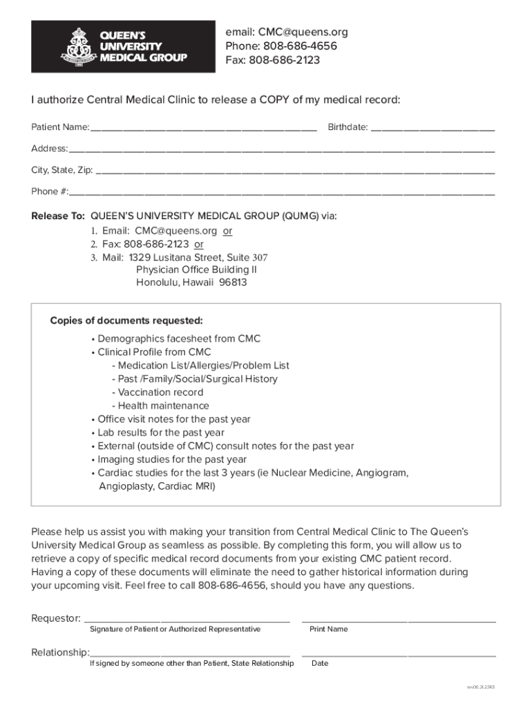 Fillable Online Medical-Records-Authorization-Form- ... Fax Email Print ...