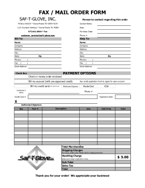 Fillable Online Customer FormOrder Template Fax Email Print - pdfFiller