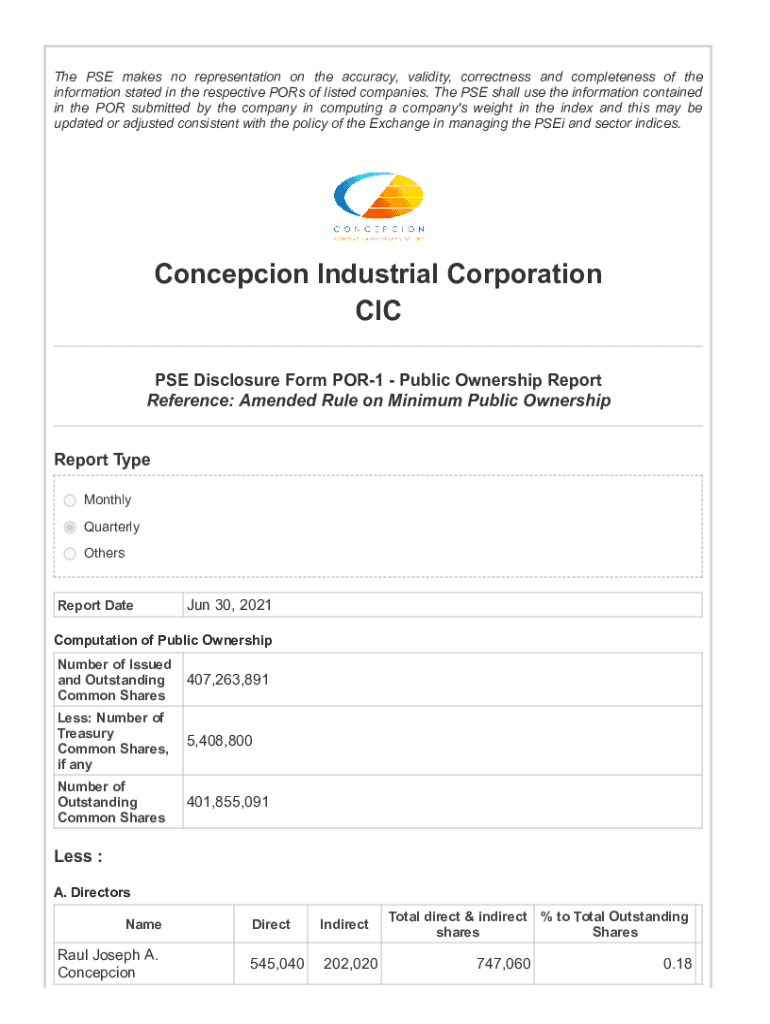 Fillable Online Far Eastern University, Incorporated FEU - FEU Investor ...