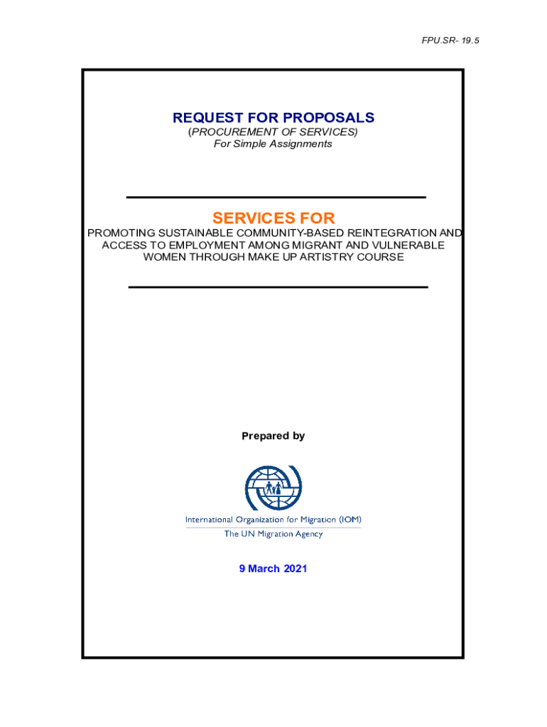 Fillable Online PROMOTING SUSTAINABLE COMMUNITY-BASED REINTEGRATION AND ...