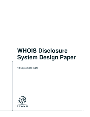 Fillable Online WHOIS Disclosure System Design Paper. DRAFT ...