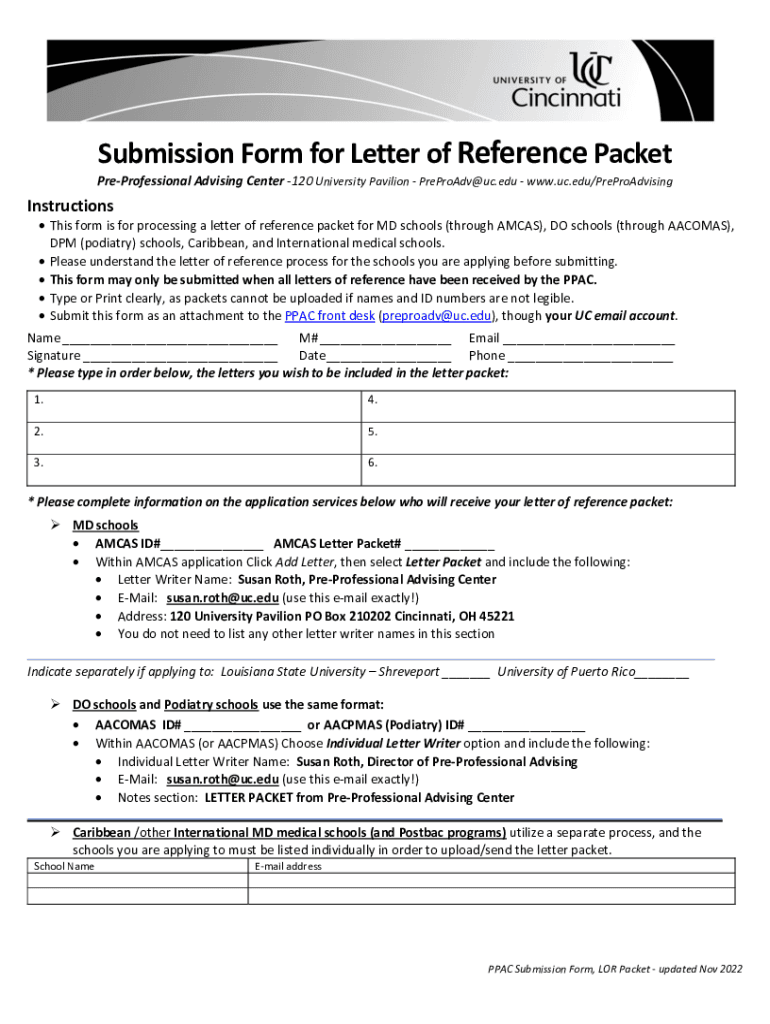 Fillable Online Letters of Reference: Information & Forms for Medical ... Fax Email Print ...