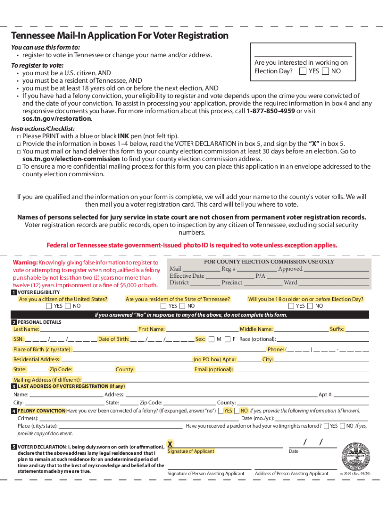 Fillable Online To register to vote: Fax Email Print - pdfFiller