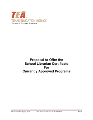 Fillable Online Standards Required for the School Librarian Certificate ...