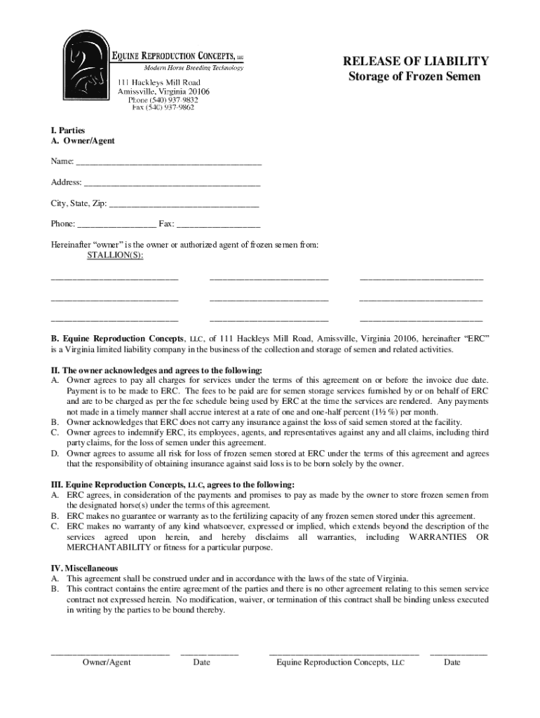 Fillable Online AEPA STALLION SERVICE BREEDING AGREEMENT Fax Email ...