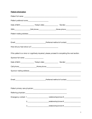 Fillable Online Patient intake forms (3).docx Fax Email Print - pdfFiller