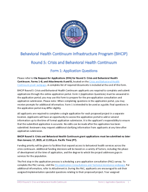 Fillable Online BHCIP Round 5. BHCIP Round 5 Form 1 Fax Email Print ...