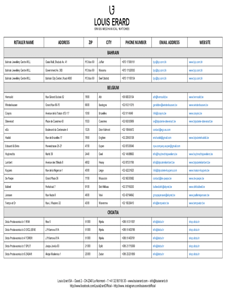 Fillable Online BJCBahrain Jewellery Centre - Luxury BrandsWatches ...