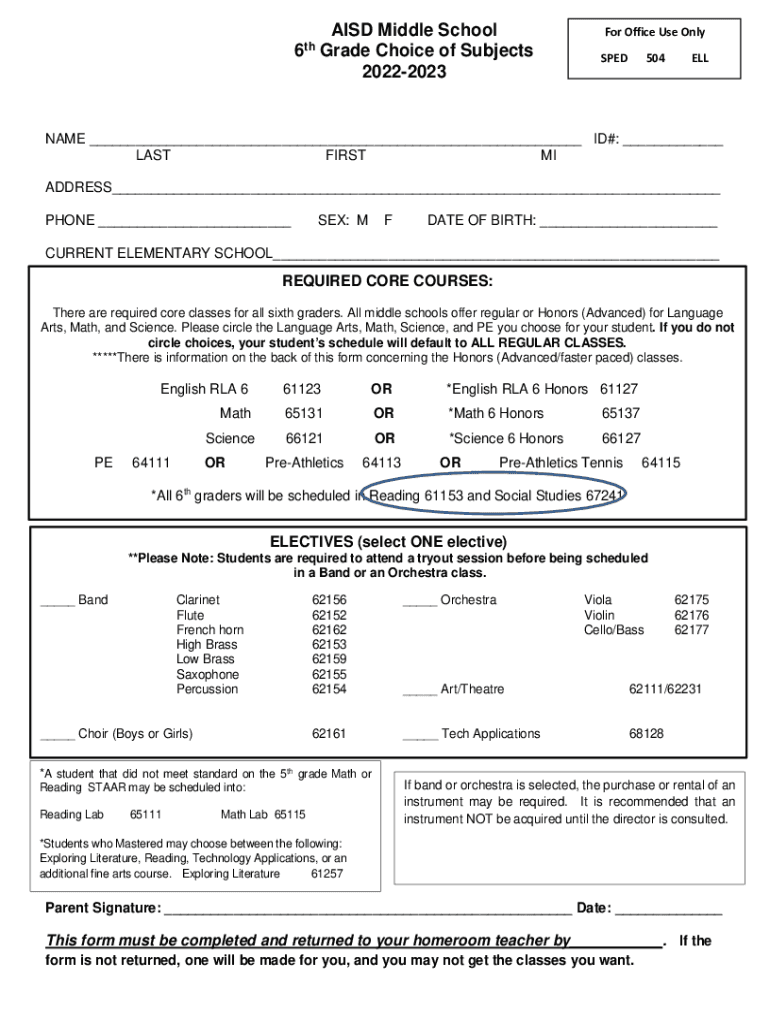 Fillable Online FormsCOVINGTON MIDDLE SCHOOL FINE ARTS ACADEMY Fax ...