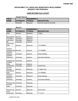 Fillable Online department of labor and workforce development request ...