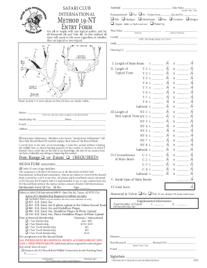 Fillable Online Method 19-nt entry ForM Fax Email Print - pdfFiller