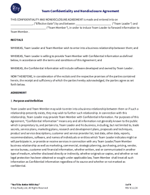 Fillable Online Confidentiality Agreement: Pre-built template Fax Email Print - pdfFiller