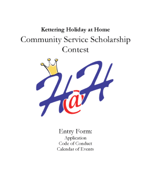 Fillable Online 2020 Holiday at Home Community Service Scholarship ...