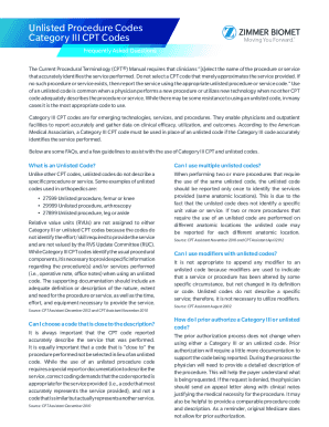 Fillable Online CPT Codes: What Are They, Why Are They Necessary ...