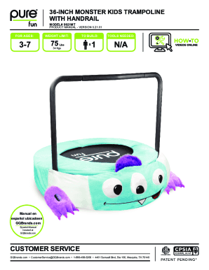 Fillable Online Pure Fun Plush Jumper 3-ft Round Kids in Blue Fax Email ...