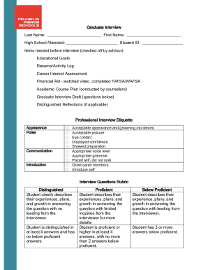 Fillable Online Graduate Interview Fax Email Print - pdfFiller