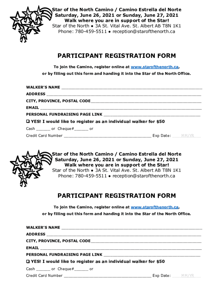 Fillable Online PARTICIPANT REGISTRATION FORM ... Fax Email Print ...
