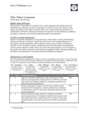 Fillable Online Police lieutenants, police captains and fire battalion ...