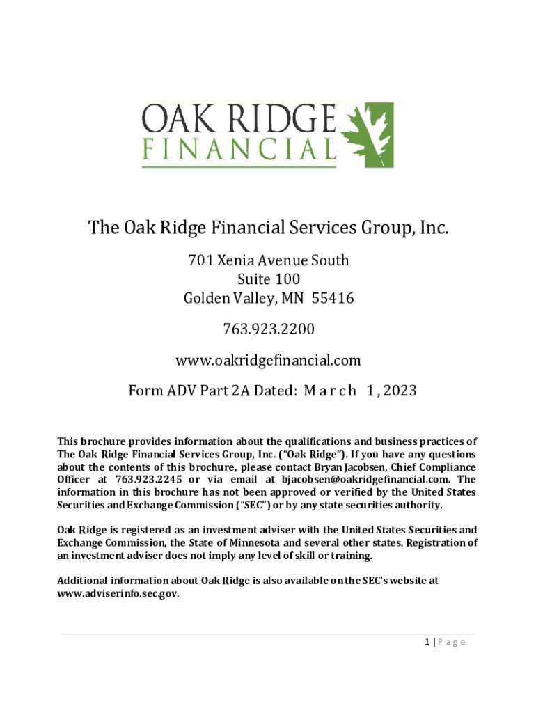 Fillable Online Form ADV 2A - 20230301.docx Fax Email Print - pdfFiller