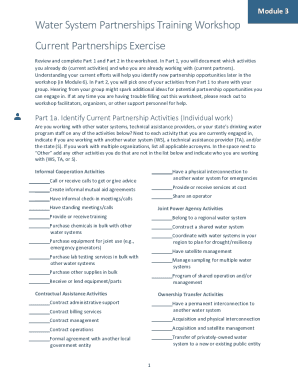 Fillable Online Water System Partnerships Training Toolbox: List of Materials Fax Email Print ...