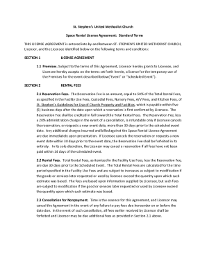 Fillable Online St. Stephen's United Methodist Church guidelines for ...