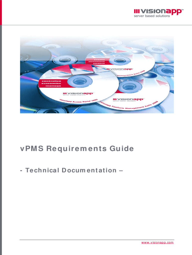 Fillable Online vPMS Requirements Guide Fax Email Print - pdfFiller
