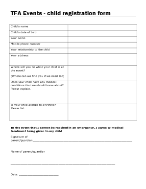 Fillable Online Create a Child Care Registration Form - Free Template ...