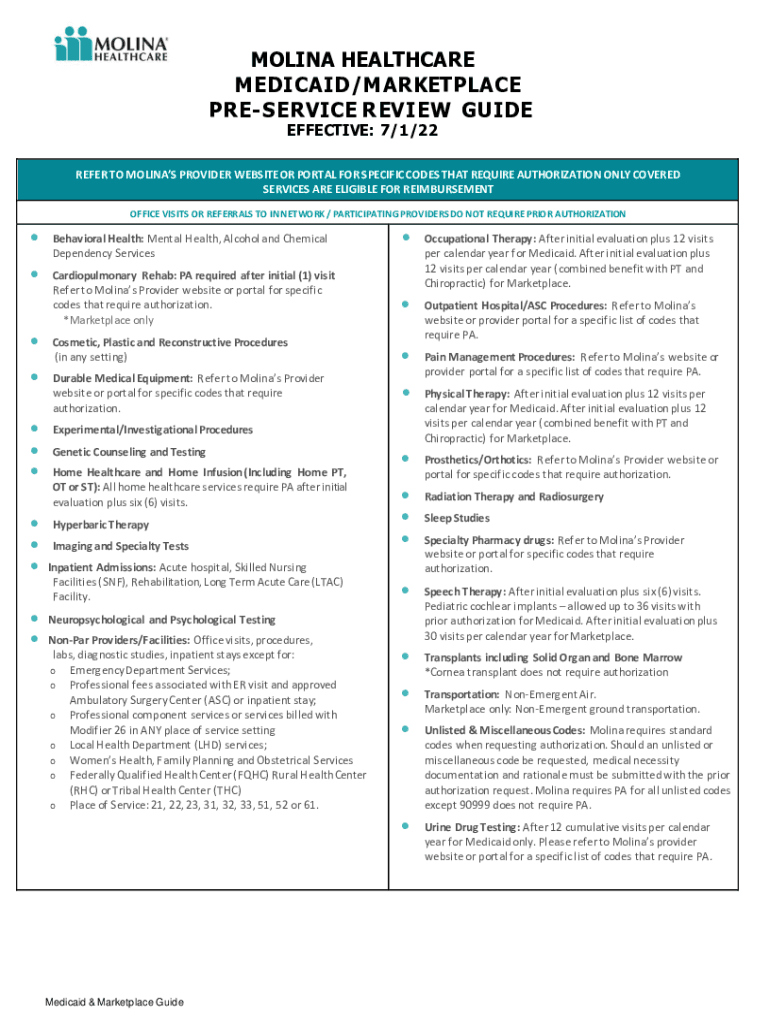 Fillable Online MOLINA HEALTHCARE Fax Email Print - pdfFiller