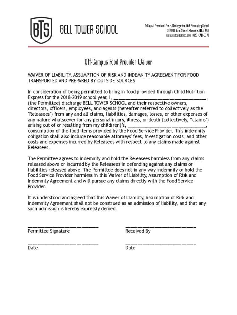 Fillable Online Spring Break (Day Care Available for Full Day Preschool ...