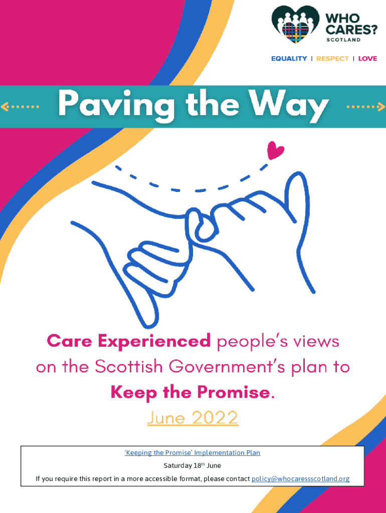 Fillable Online Statement from The Promise and Who Cares? Scotland Fax ...