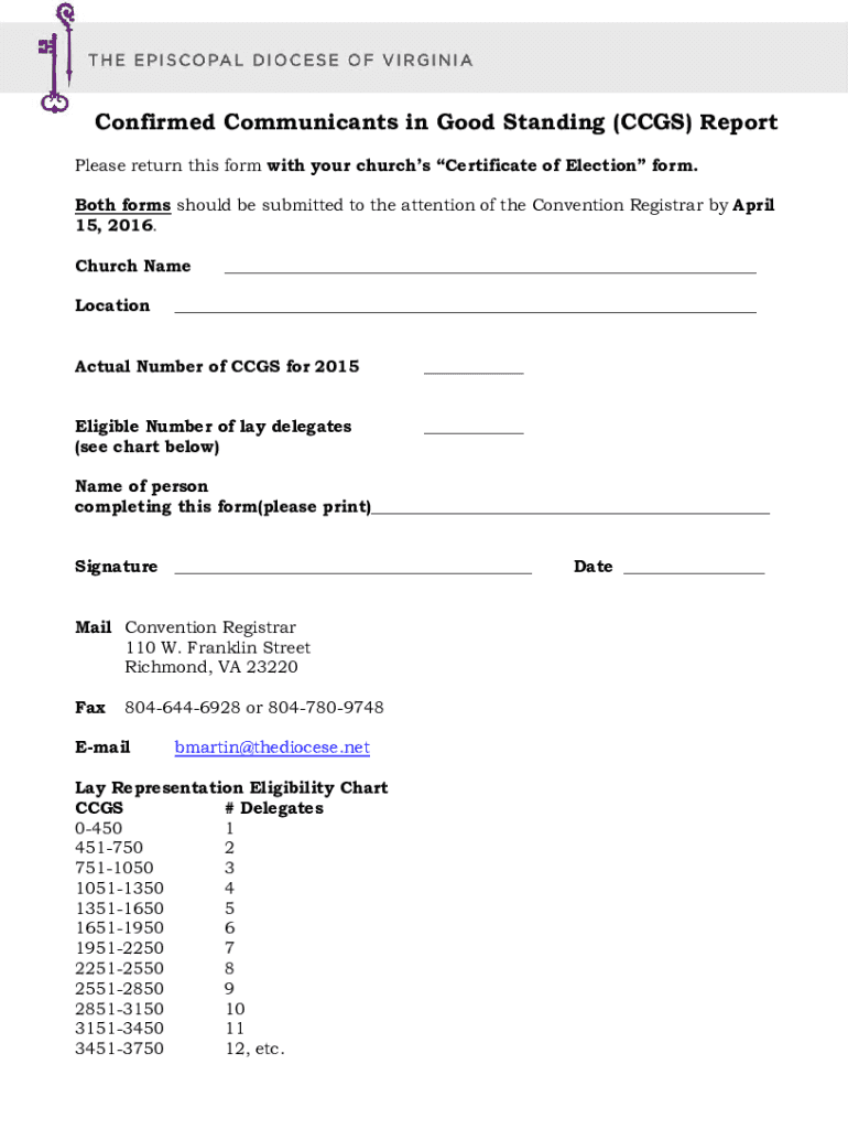 Fillable Online In determining lay representation at the Annual Council ...