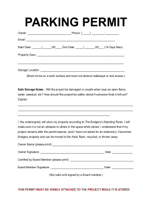 Fillable Online Permit for Outdoor Use of Areas Parks, Pavilion ...