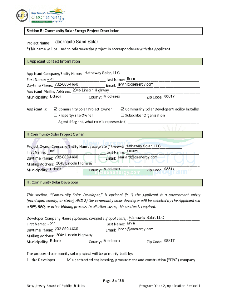 Fillable Online 46 new community solar projects as part of the New ...