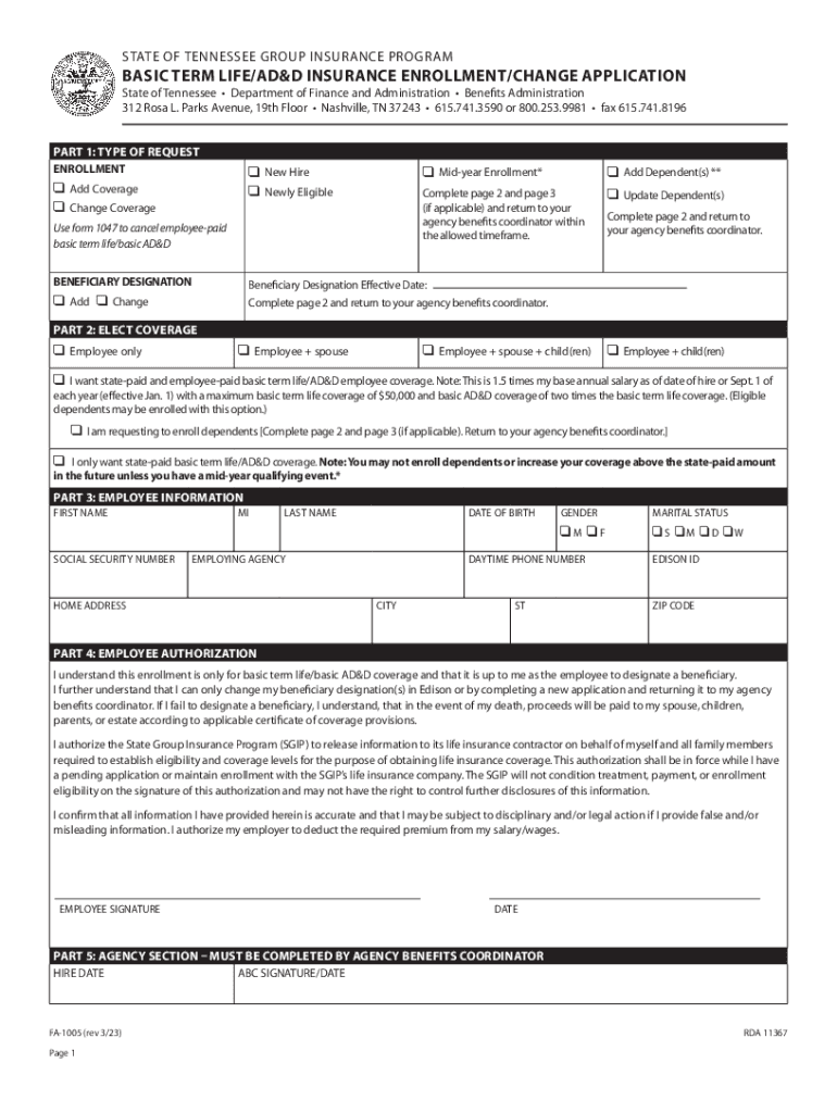 Fillable Online Plan summary: State of Tennessee Fax Email Print ...