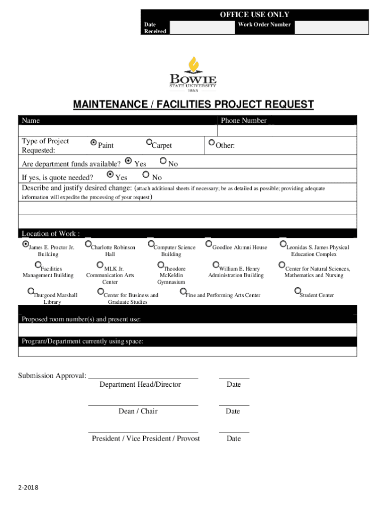 Fillable Online Kutztown University Project Request Form (PRF) Fax ...