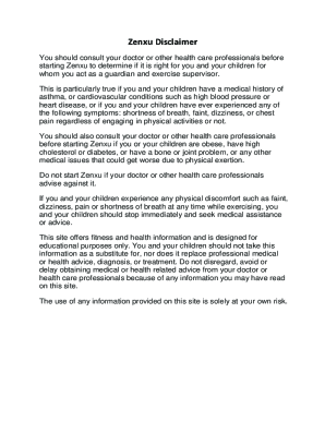 Fillable Online Professional Advice and Medical Disclaimer Fax Email ...