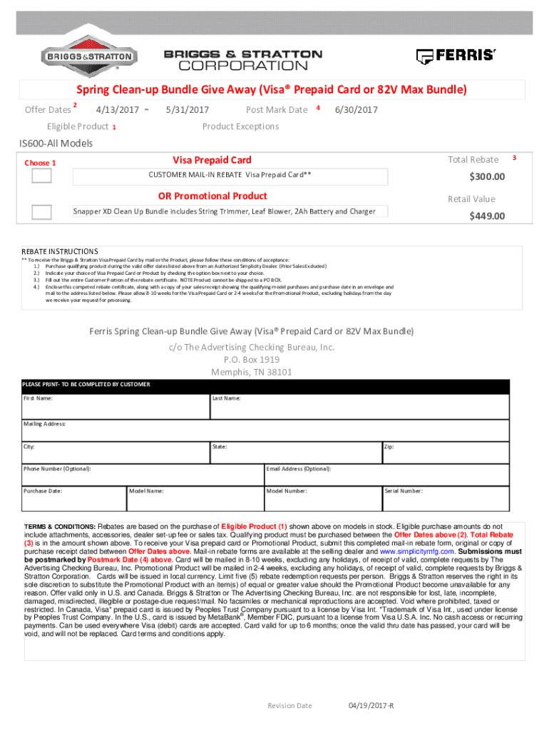 Fillable Online DRF-Ferris Rebate No Instant W Product Fax Email Print - pdfFiller