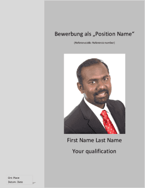 Fillable Online Bewerbung als Position Name First Name Last Name Your ... Fax Email Print ...