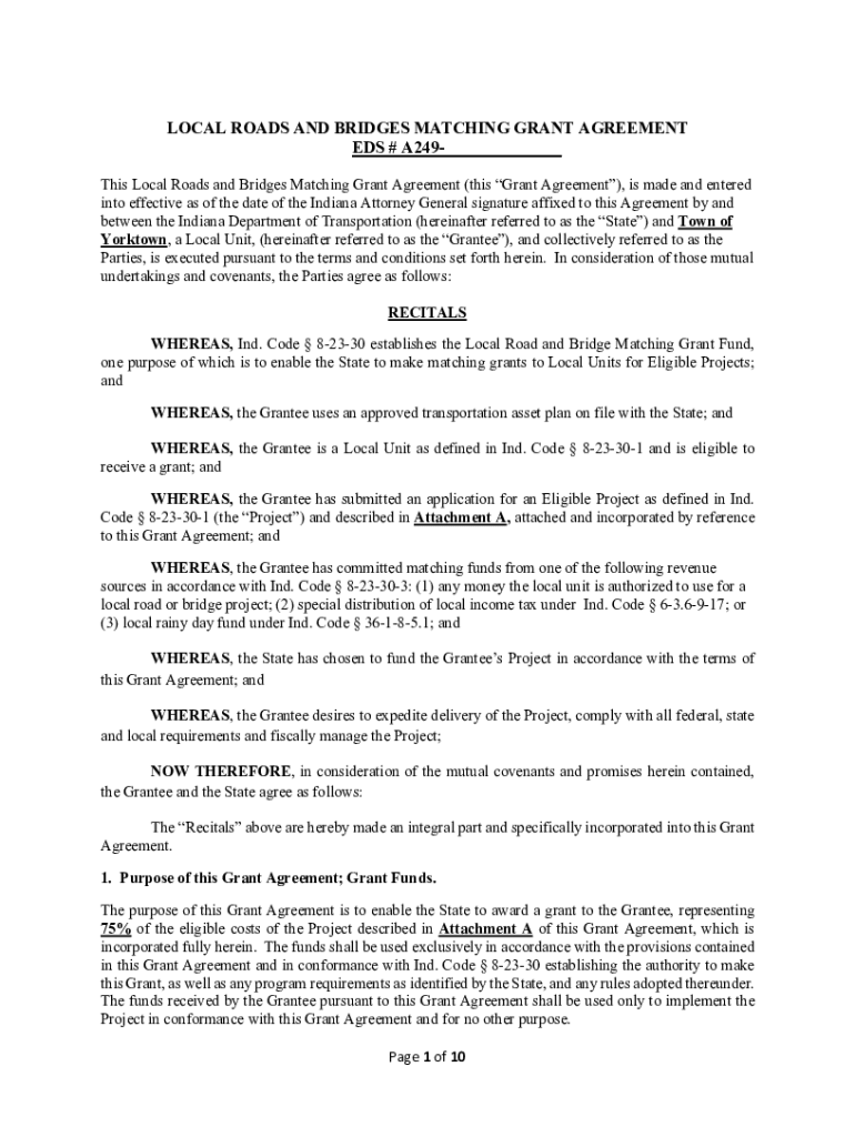 Fillable Online LOCAL ROADS AND BRIDGES MATCHING GRANT ... Fax Email Print - pdfFiller