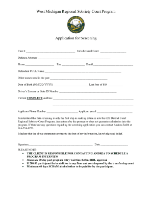 Fillable Online DUI Sobriety Court Attorneys in Bloomfield Hills, MI ...