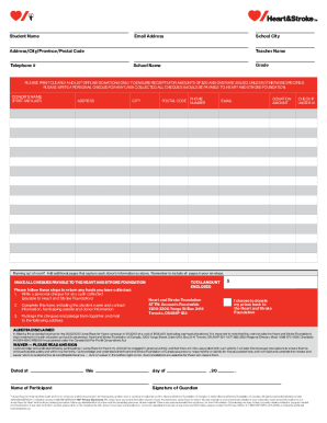 Fillable Online $ Dated at Name of Participant Signature of Guardian ...