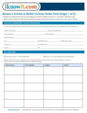 Fillable Online Renew a School or District License Order Form (Page 1 of 2) Fax Email Print ...