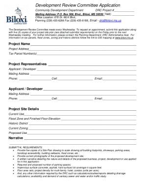 Fillable Online Development Review Committee Application Fax Email Print - pdfFiller