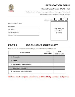 Fillable Online DDP BALAC SILS APPLICATION FORM.docx Fax Email Print ...