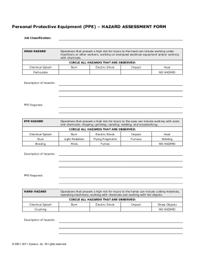 Fillable Online Personal-Protective-Equipment-Hazard-Assessment-Form ...