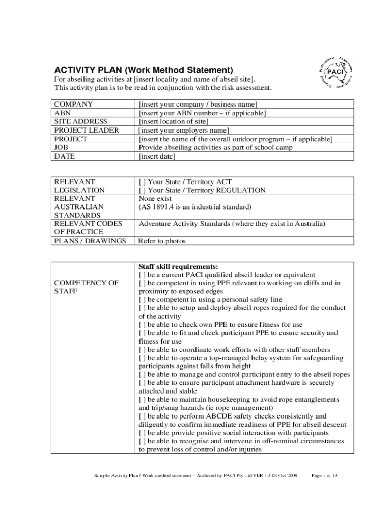 Fillable Online Risk Assessment and Method Statements (RAMS) Fax Email Print - pdfFiller