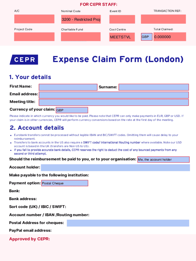 Fillable Online Expense claim form Fax Email Print - pdfFiller