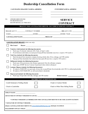 Fillable Online cancellation form Fax Email Print - pdfFiller